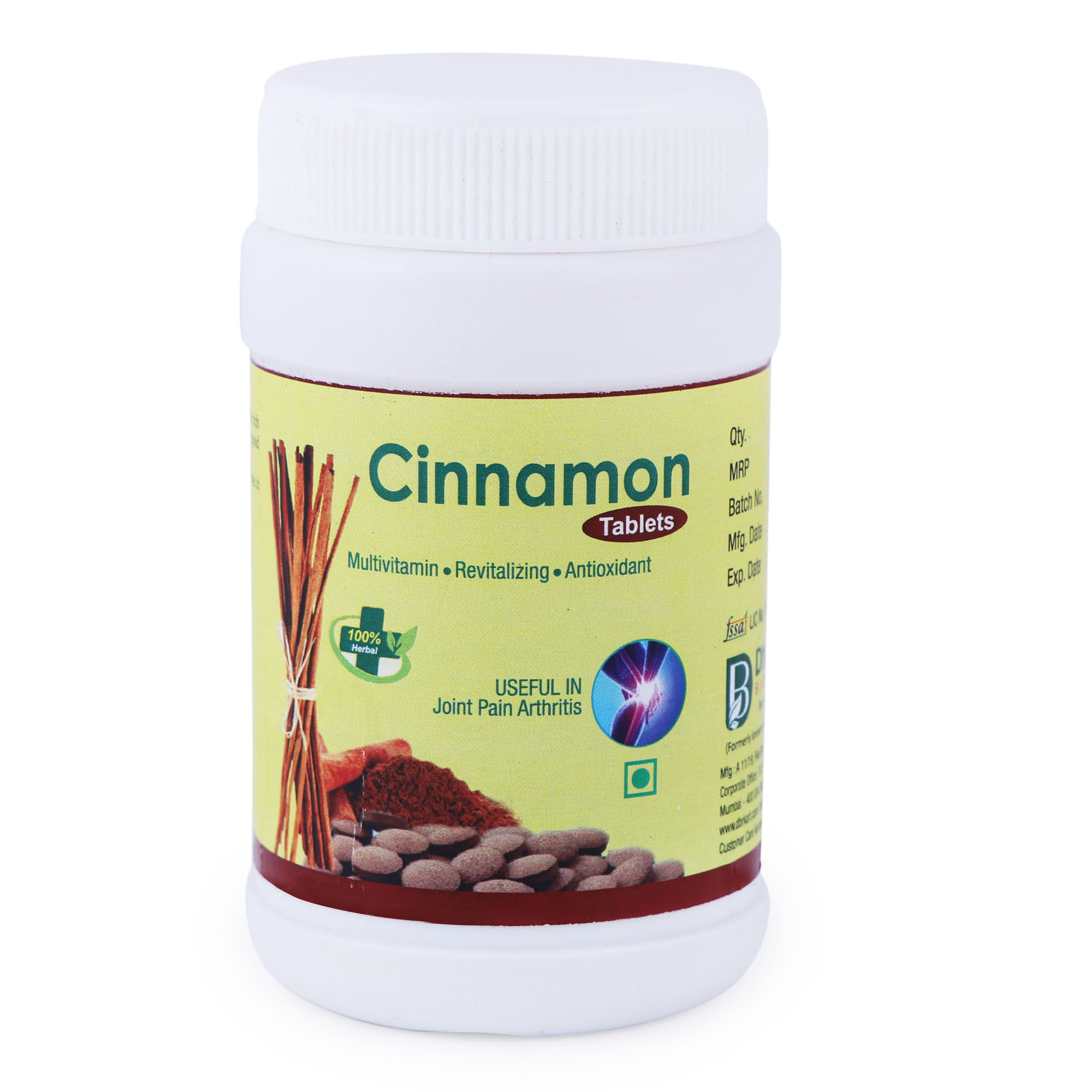 CINNAMON TABLETS - by Dhanwantri Bioremedies Pvt Ltd - Stevifit